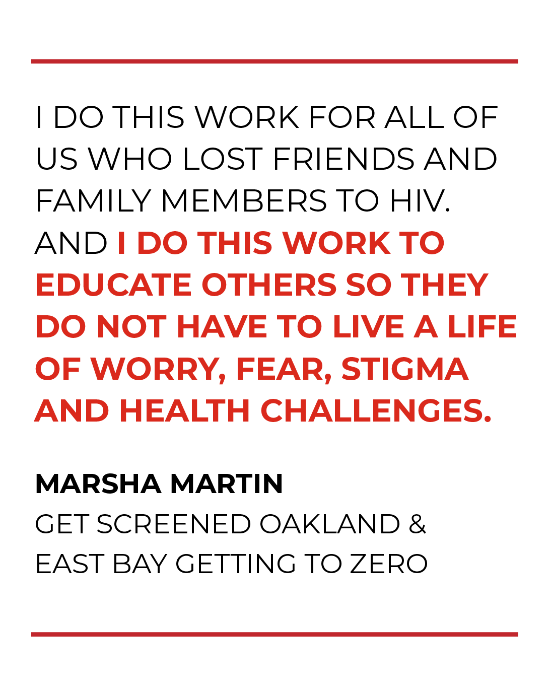 Marsha Martin Wants You to Know – HIV is Not Over - Community Initiatives