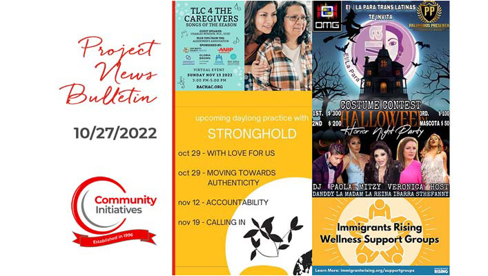 Project News | October 27, 2022 - Community Initiatives