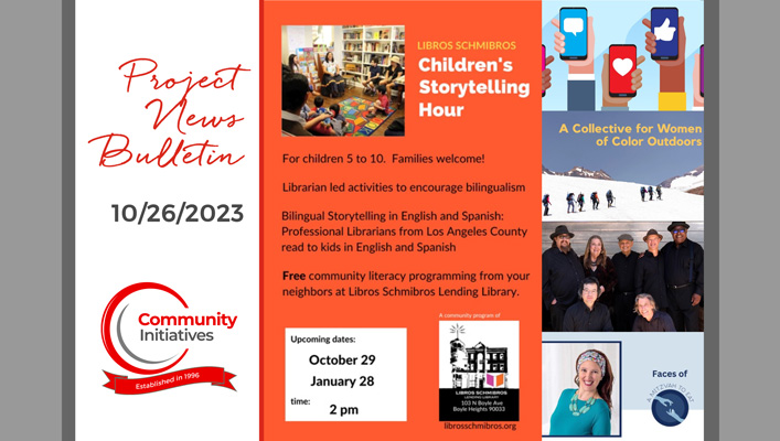 Project News | October 26, 2023 - Community Initiatives