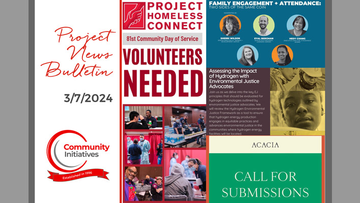 Project News | March 7, 2024 - Community Initiatives